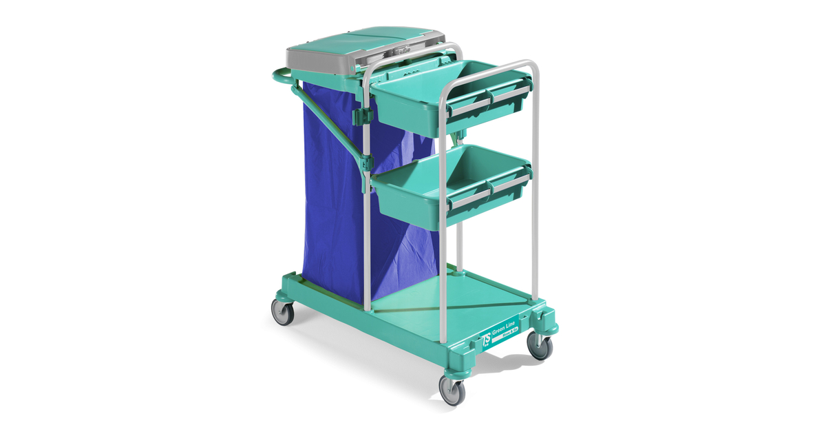 TTS Green 100 Janitorial Trolley